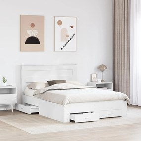Rám postele se zásuvkou Bílá 160 x 200 cm Kompozitní dřevo 3409966