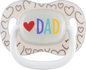 Canpol babies Dudlík svítící silikonový symetrický LOVE MUM&DAD 0-6m 2ks