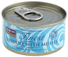 FISH4CATS Konzerva pro kočky Finest sardinka s mušlemi 70 g