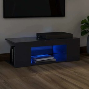 vidaXL TV skříňka s LED osvětlením 90 x 39 x 30 cm [804244] Barva: hnědý dub