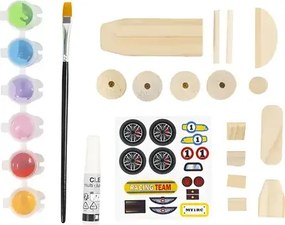 Creativ Company Závodní auto dřevěné / Kreativní sada / od 8 let