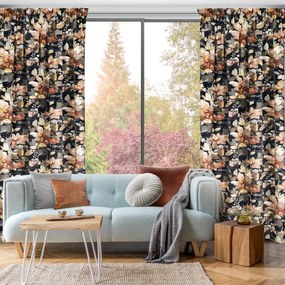 ZATEMŇOVACÍ ZÁVĚS NA PÁSCE BETTY 140X300 CM KVĚTY