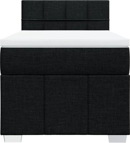Box spring postel s matrací černá 100 x 200 cm textil 3289281