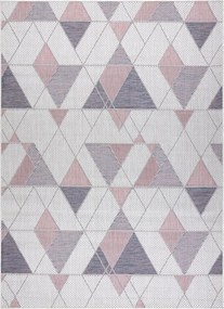 Kusový koberec Sion Sisal Triangles B3006A ecru/pink – na von aj na doma, 80x150, ružová, chodba / predsieň, Dywany Łuszczów