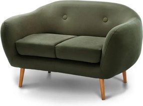 Olivově zelená dvoumístná pohovka Scandi by Stella Cadente Maison