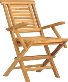 vidaXL Skládací zahradní židle 4 ks 56x63x90 cm masivní teakové dřevo [3155049]