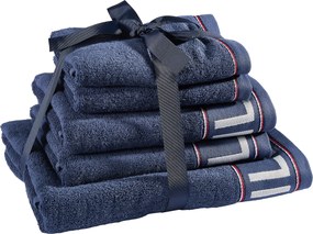 XXXLutz SADA RUČNÍKŮ A OSUŠEK, modrá Tommy Hilfiger - Sady ručníků - 005639108202