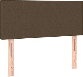 Box spring postel s matrací a LED tmavě hnědá 120x200 cm textil 3132984