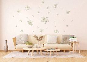 Samolepka na zeď Vybledlé Květy | 42.5 x 65 cm | DSM3453