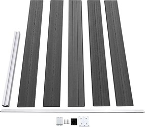 Set plotového dílce WPC 526 x 105 cm černý 3070448