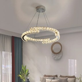 Toolight Toolight, LED křišťálové závěsné svítidlo APP1556-CP, chromová, OSW-05178