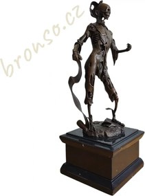 Smrt – Memento Mori  bronzová socha, historická umělecká dekorace se symbolickým významem