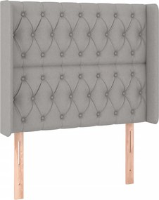 Box spring postel s matrací a LED světle šedá 100x200 cm textil 3139093