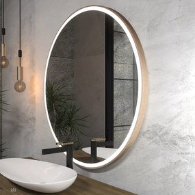 Kulaté zrcadlo do koupelny s LED osvětlením E1