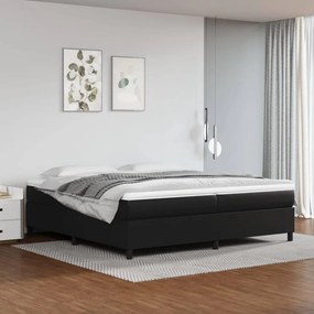 Box spring postel s matrací černá 200x200 cm umělá kůže 3144626