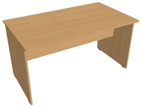 Stůl jednací rovný 140 cm - Hobis Gate GJ 1400 Dekor stolové desky: buk, Dekor lamino podnože: buk