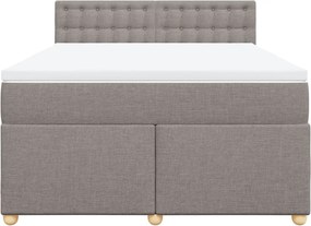 Box spring postel s matrací taupe 160x200 cm textil 3286749