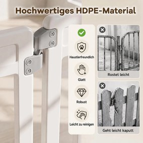Costway Skládací výběh pro štěňata z HDPE s 10 panely a uzamykatelnými dvířky