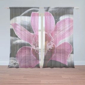 Sablio Záclony Růžová orchidea: 2ks 150x250cm