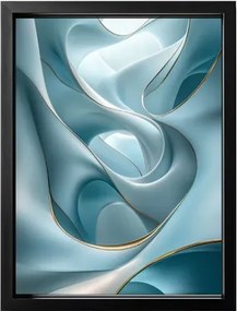 Modrá harmonie - obraz - Luxusní abstrakce s jemnými liniemi 38 - 70 x 100 cm - 1 149 Kč