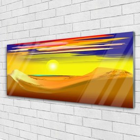 akrylový obraz Poušť Šlunce Umění 125x50 cm