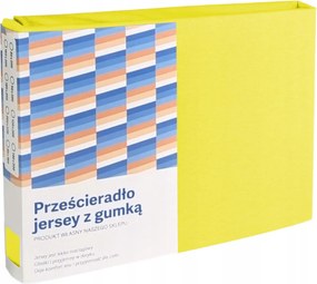 Prostěradlo jersey s gumičkou 220x200 žluté citronové bavlna 100% husté