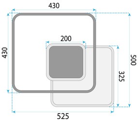 Toolight Stropní LED osvětlení Modern D49 LHJ079-C černá/bílá