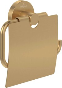 Villeroy & Boch Elements Tender - Držák toaletního papíru s krytem, kartáčované zlato TVA15101300076