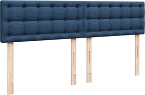 Box spring postel s matrací modrá 200x200 cm textil 3286807