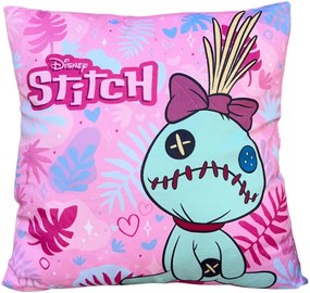 Oboustranný polštář Lilo &amp; Stitch - motiv Stitch a Scrump - 38 x 38 cm