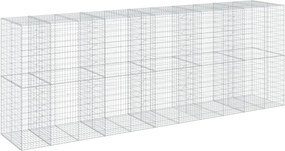 Gabionový koš s víkem 550 x 100 x 200 cm pozinkované železo 3295234