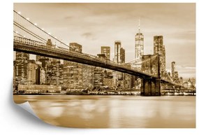 Fototapeta Brooklyn Bridge Nyc V Sepia Hladký vinyl 104x70.5