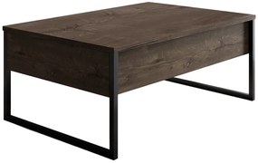 Designový konferenční stolek Hallan 90 cm ořech / černý
