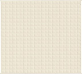 Zátěžová deka světle krémová 200 x 220 cm 13 kg textil 3154877