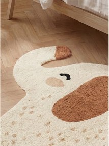 Hnědý/krémový pratelný/ručně tkaný bavlněný dětský koberec 95x120 cm Snuggle Emmi – Hanse Home