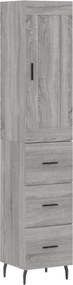 Skříň highboard šedá sonoma 34,5 x 34 x 180 cm kompozitní dřevo 3200215