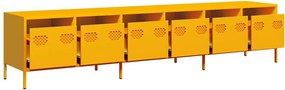 TV skříňka žlutá 202 x 39 x 43,5 cm ocel válcovaná za studena 3307152