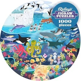 RIDLEY'S GAMES Kulaté puzzle Pro milovníky oceánů / 1000 dílků / průmě