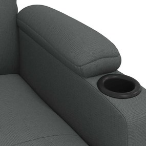 Polohovací křeslo tmavě šedé textil 339103