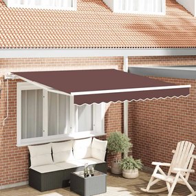 Automatická zatahovací markýza hnědá 300 x 250 cm 3215375