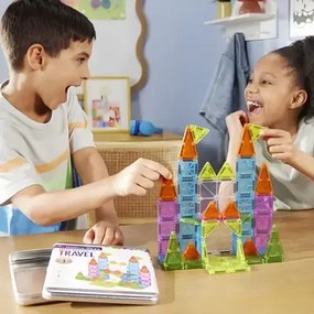 MAGNA-TILES® Magnetická stavebnice Cestovní sada Deluxe / 55 dílků