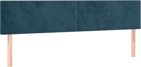 Box spring postel s matrací a LED tmavě modrá 180x200 cm samet 3134301