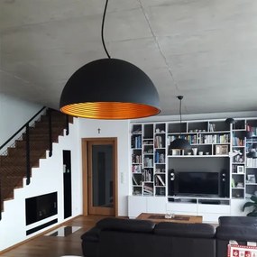 Retro lustr Modena 50 černé/zlaté
