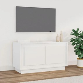 TV skříňka bílá s vysokým leskem 80x35x45 cm kompozitní dřevo - Default Title