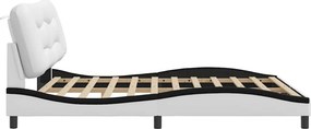 Rám postele bez matrace Hvar bílý a černý 180 x 200 cm umělá kůže 3208022