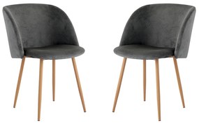 Komplet 2 jídelních židlí Merino, šedé