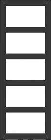 Hopa Perth koupelnový radiátor 600 x 1200 mm středové připojení černá RADPER601231SP