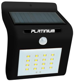 Platinium Nástěnné solární LED světlo s detektorem pohybu černá
