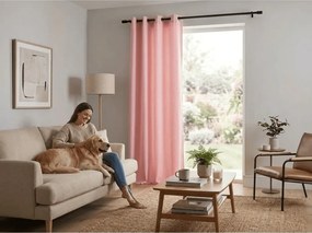 Závěs OXFORD LIGHT 140x250 cm, růžový Zavěšení: Kovové kroužky