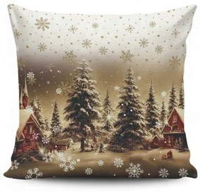 Forbyt Vánoční povlak Zasněžená krajina CYH6019R 40x40 cm